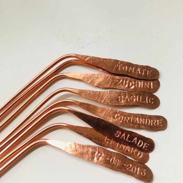 Set of 6 Herb Markers, Plant Tags + Houseplant Labels | Custom Made ...
