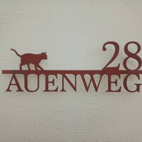 Emaille Hausnummer | Klassische personalisierte Hausnummer aus Emaille ...