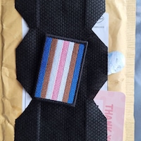 Progress Pride Flag Embroidered Patch LGBT Gay Queer Trans Hook and Loop, Iron-on & Sew-on ...