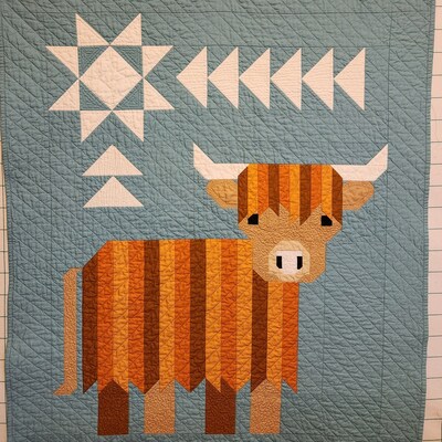 QUILT PATTERN Cattle Call a Highland Coo cow Quilt Pattern by Art East ...