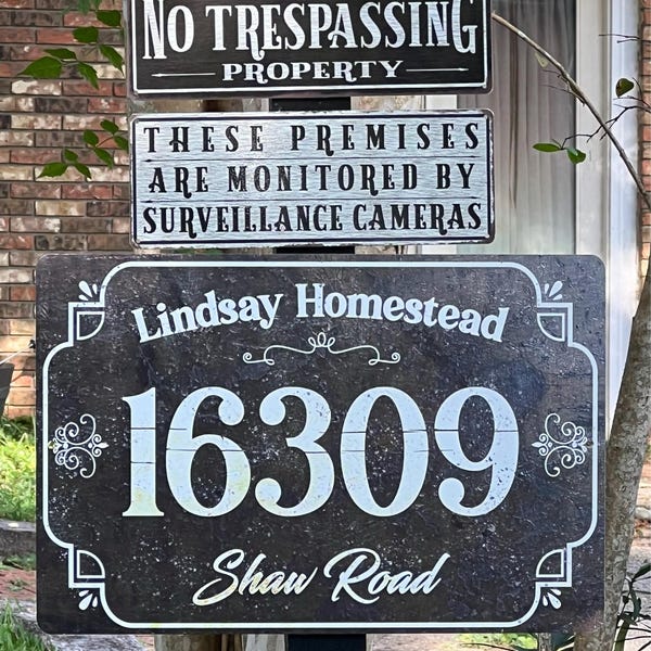 Copperhead Road Rustic Looking Aluminum Sign Color Imprint on Rustproof ...