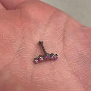 Tiny Honeycomb Flat Back Labret Piercing Minimalist Ear - Etsy