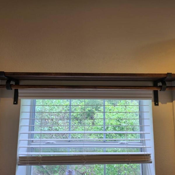 Shelf Bracket With Curtain Rod Holder, SOLD INDIVIDUALLY, Shelf and ...