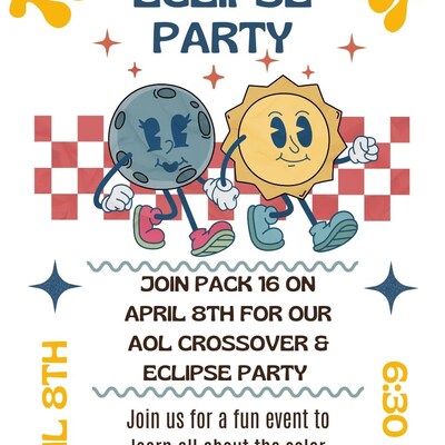 Editable Solar Eclipse Party Invitation, Printable Editable Template in ...