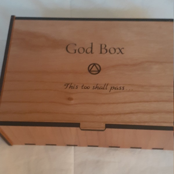 Alcoholics Anonymous: Personalized, Handmade, Cherry Wood "god Box" - Etsy