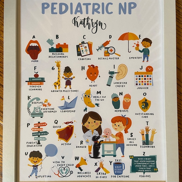 School Nurse Wall Art, Nurse Alphabet Print, School Nurse Office Decor ...