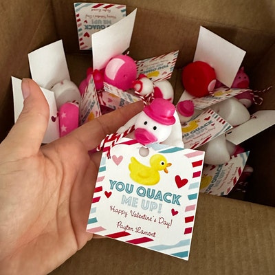 Lucky Duck Valentines Day Kids Cards, Kids Valentines Cards, Rubber ...