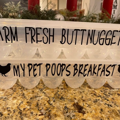 Funny Egg Container, Reusable Egg Container, Plastic Egg Carton, Punny ...