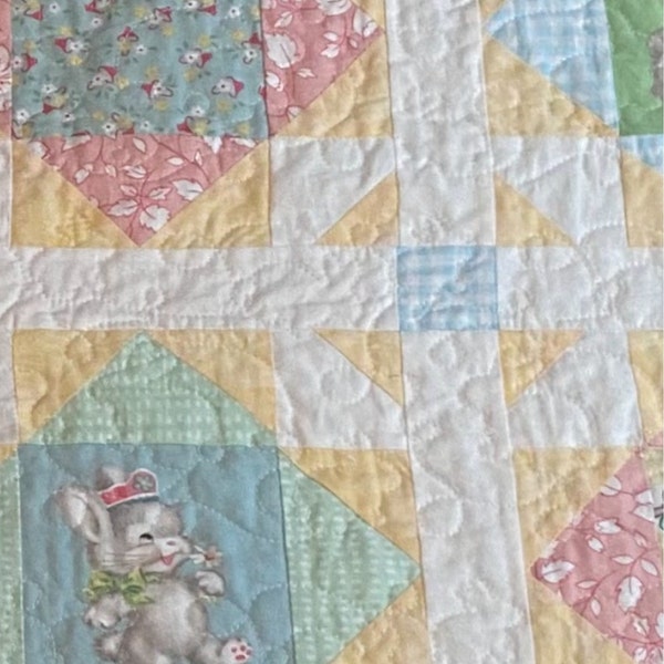 Bunny Quilt Block Machine Embroidery Design. Easter Quilt Block ...