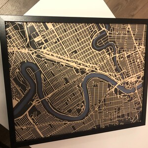 Paris Wood Laser Cut Map, Paris Laser Cut Maps, Wooden City Map 10x 10 ...