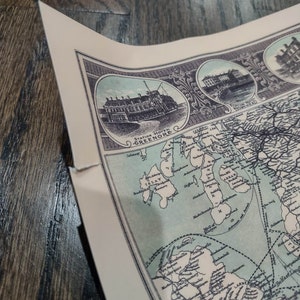 Map of CANALS and Navigable Rivers William Swire 1888 Rare Exceptional ...