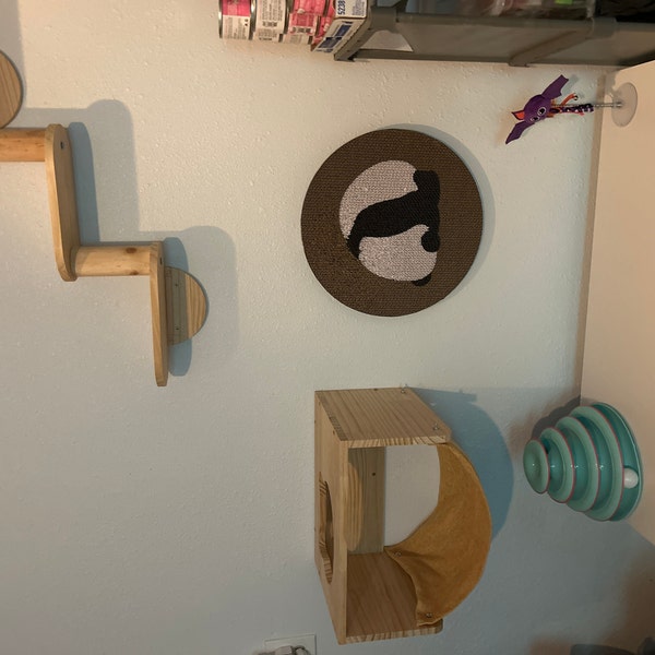 Wall Cat Scratcher, Cat Wall Furniture, Modern Cat Scratcher, Cat ...