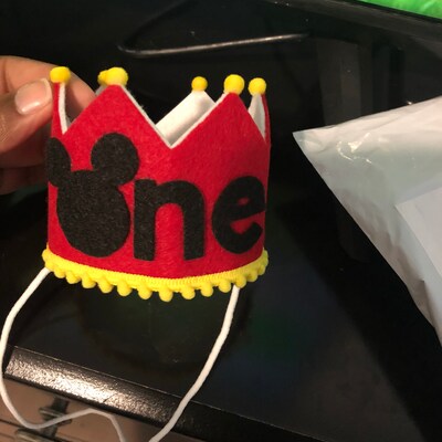 Boys 1st Birthday Mouse Crown Boys First Birthday Mouse Felt - Etsy