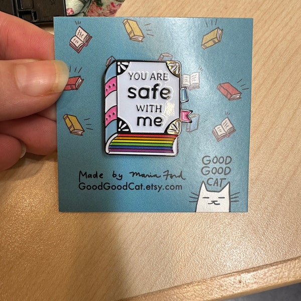 You Are Safe With Me Enamel Pin Pride Etsy