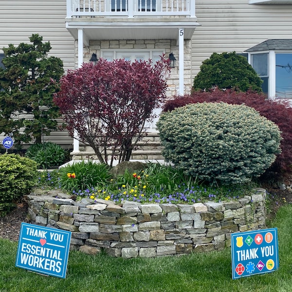 18" X 24" Thank You Essential Workers Yard Sign . Essential Workers ...