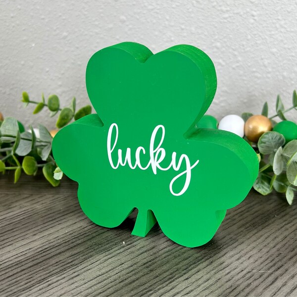 Shamrock Cutout- Three Leaf Clover Wood Craft- DIY Craft for March- St ...
