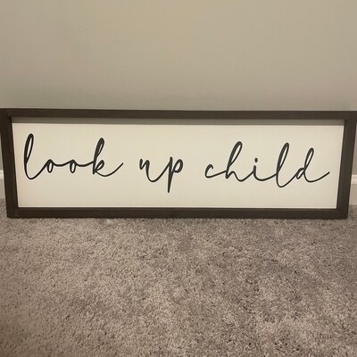 Look up Child Wood Sign - Etsy