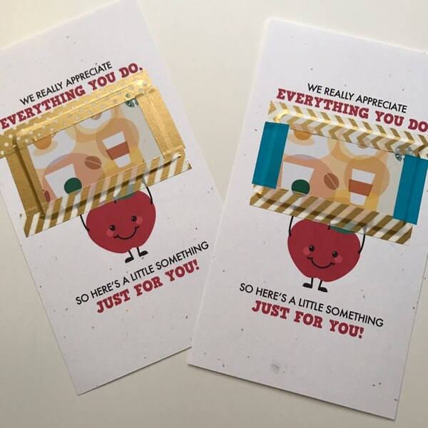 Teacher Appreciation PRINTABLE End of Year Teacher Gift Card Holder ...