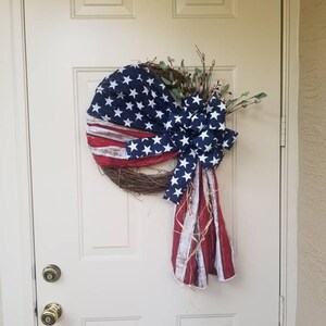 Patriotic Wreath Memorial Day Wreath Veterans Wreath | Etsy