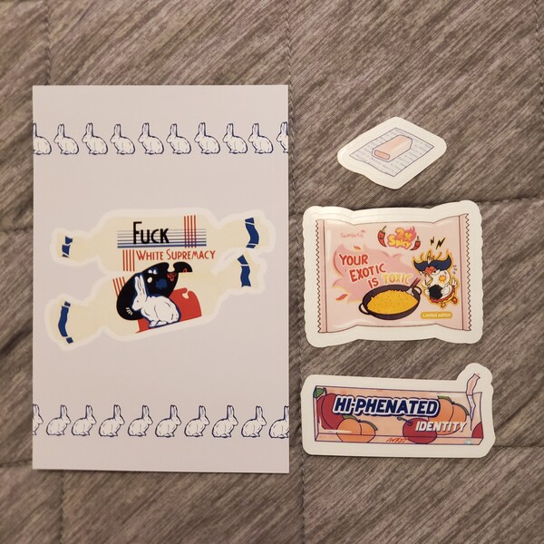 Proud POC Laminated Glossy Vinyl Sticker Chocolate/ Strawberry/ Banana ...