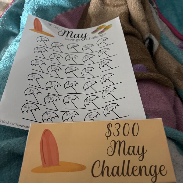 30 Day May Savings Challenge, Printable Goal and Guide, Money Challenge ...