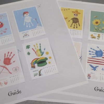 2023 Mega Handprint Calendar, Handprint Art Craft DIY Gift Child Baby ...