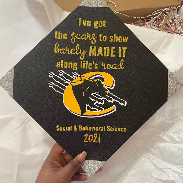 Custom Bling Mortarboard Topper| Custom Rhinestone Graduation Cap ...