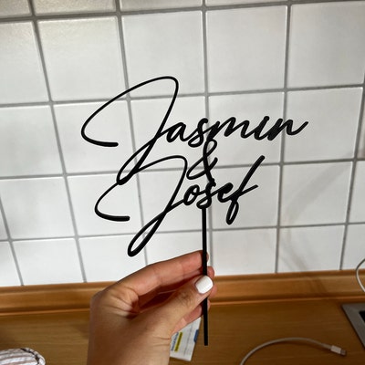 Personalized Cake Topper, Custom Names Cake Topper, Mr and Mrs Cake ...