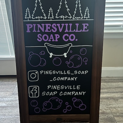 Custom Rustic Wood Framed Chalkboard Tabletop Sign Home Decor, Office ...