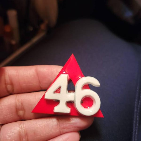 Delta Line Number Lapel Pin - Etsy