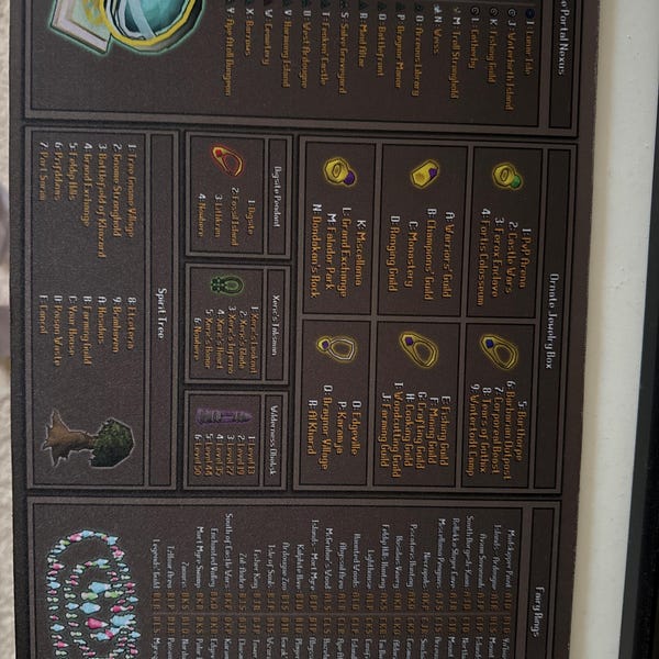 OSRS POH Teleports Mouse Pad, OSRS Player Owned House Teleports Gaming ...