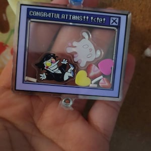 Spamton Deltarune Shaker Charm Keychain Acrylic Openable Charm 2.5in ...