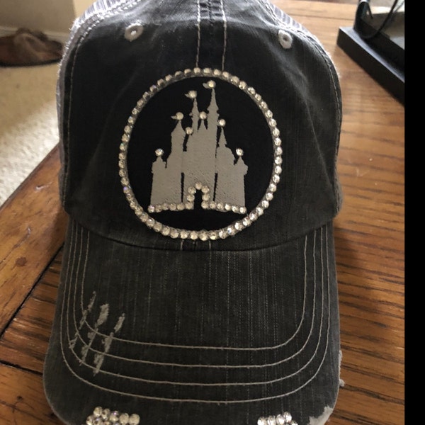 Womens Disney Hat - Disney Castle Baseball Cap - Bling - Etsy