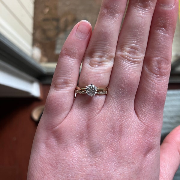 Open Wedding Band, Wedding Bands Women, Moissanite Wedding Band, Space ...