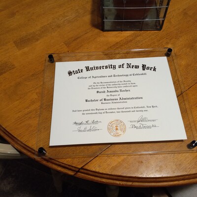 Acrylic Clear Floating Frame, Art, Photo, Modern, Diploma, Degree ...