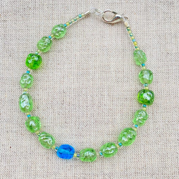 Rare Ercole Moretti Ground Chevron or Rosetta Bead, Vintage Art Deco ...