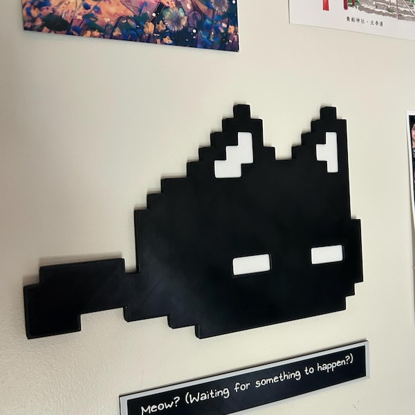 3D Printed Poster Mewo From Omori / Wall Art / Plastic 25cm - Etsy