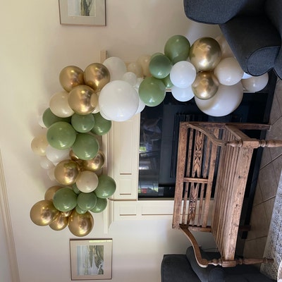 Eucalyptus Balloon Arch DIY Kit Sage Green Bridal Shower Green Baby Shower Sage Green and White ...