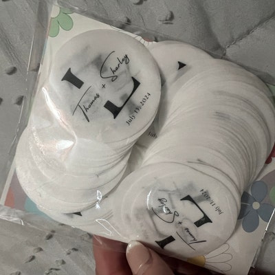 50 Personalized Edible Drink Toppers Quinceañera XV Design Custom Wafer ...