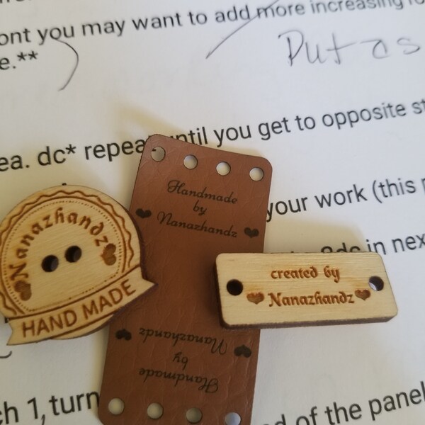 Product Tags,personalized Wooden Buttons for Knitted and Crocheted ...