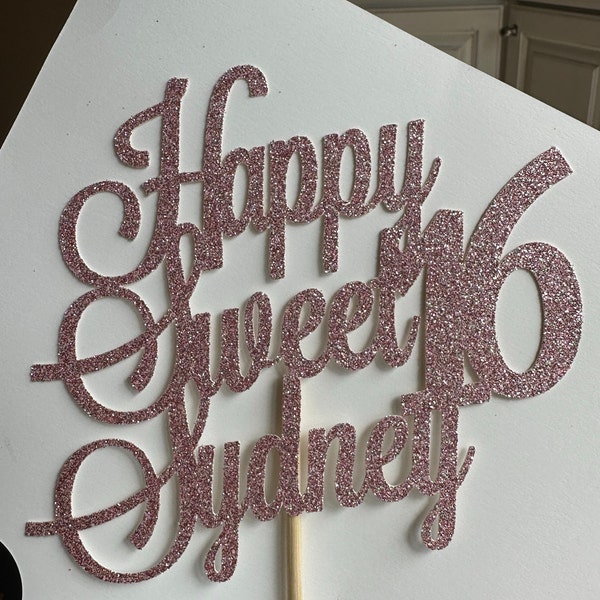 16th Birthday Cake Topper, Sweet 16 Cake Topper, 16th Birthday Cake ...