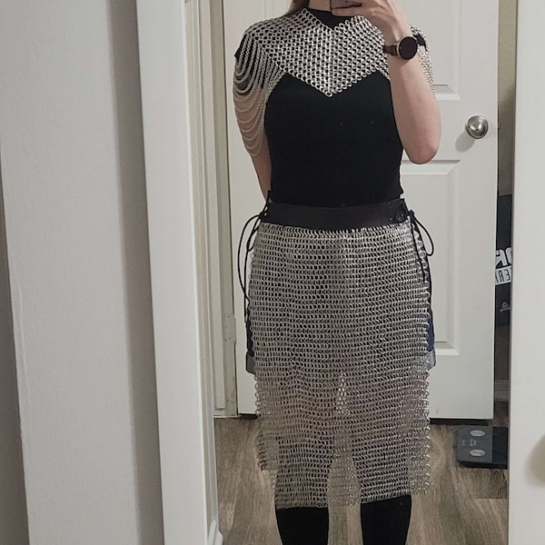 Chainmail Collar With Small Shoulder Chain Layers Metal Aluminium ...