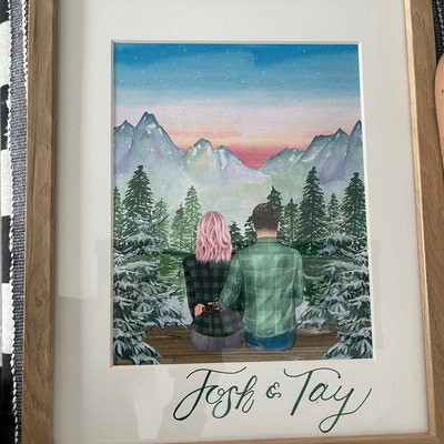 Personalised Couples Print, Couples Custom Print, Anniversary Print ...