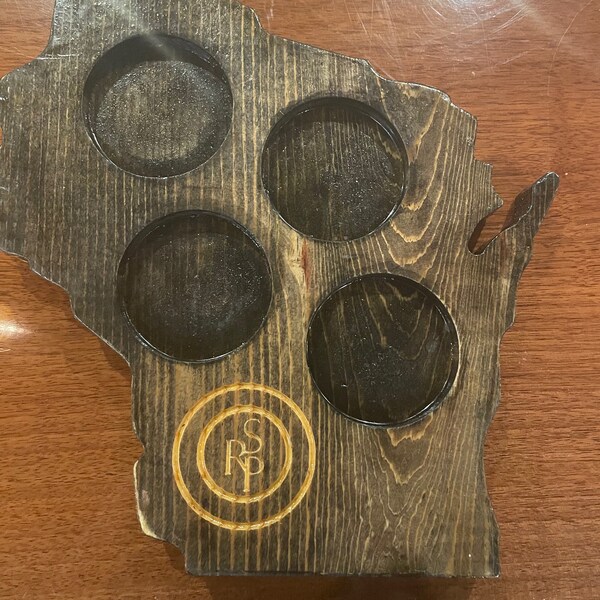 Custom Beer Tasting Flight Boards With Four Glasses, Wine Flight Board ...