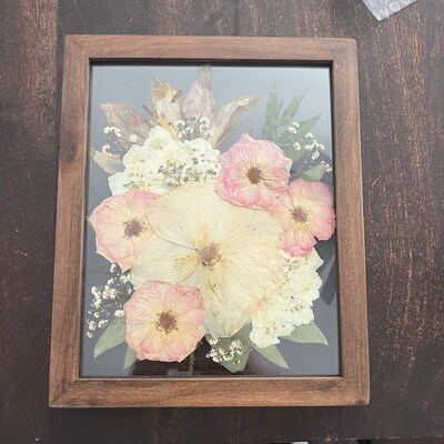 11x14 Custom Floral Shadow Box Wedding Flower Shadow Box - Etsy
