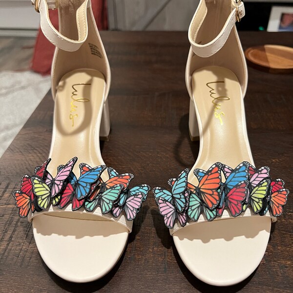 Extra Large Glitter Butterfly Silver or Campagne Gold,shoe Clips ...