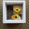 Vintage Gold Surrealist Buttons, Evil Eye Buttons, Keyhole Buttons ...