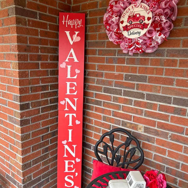 72in Outdoor Valentine's Day Welcome Sign for Front Door, 6ft Welcome ...