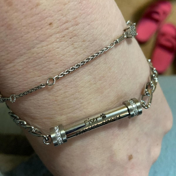 Personalized Cremation Jewelry for Human Ashes, Ashes Bracelet, Urn ...