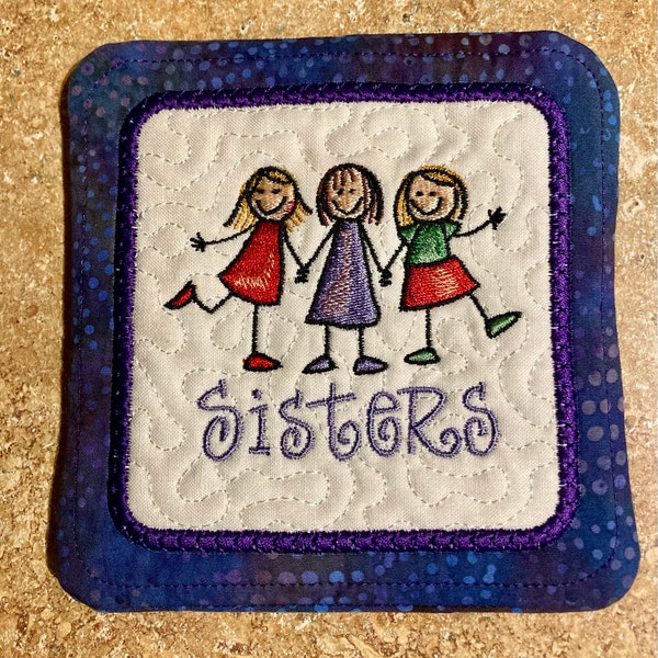 Sisters - Machine Embroidery Design - Etsy